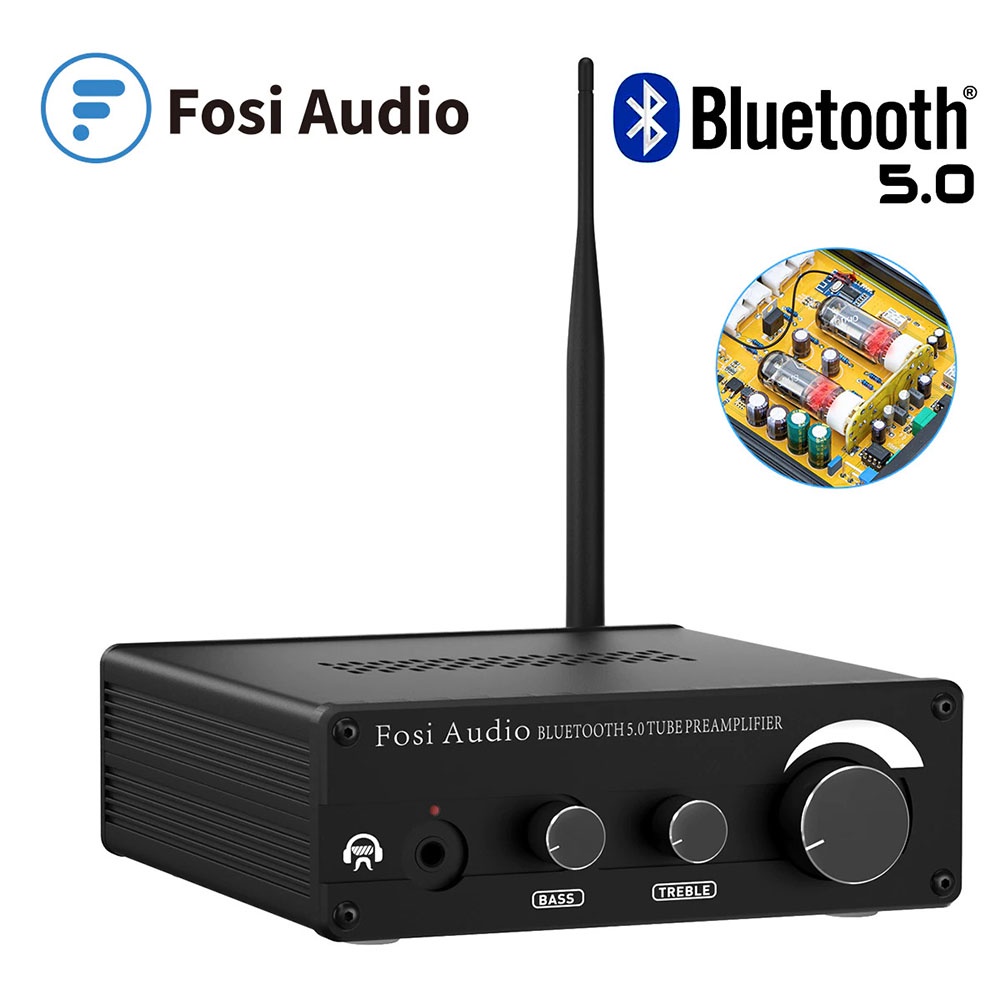 Jual Audio Bluetooth 5.0 Preamplifier Mini HiFi Stereo Preamp Vacuum ...