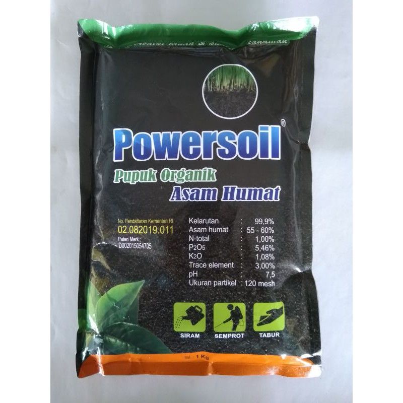 Jual POWERSOIL 1kg pupuk organik asam humat humic acid 60% pembenah tanah | Shopee Indonesia