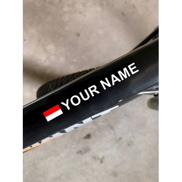 Jual Stiker Sepeda Custom Bendera & Nama Kamu - Bicycle Decal Sticker ...