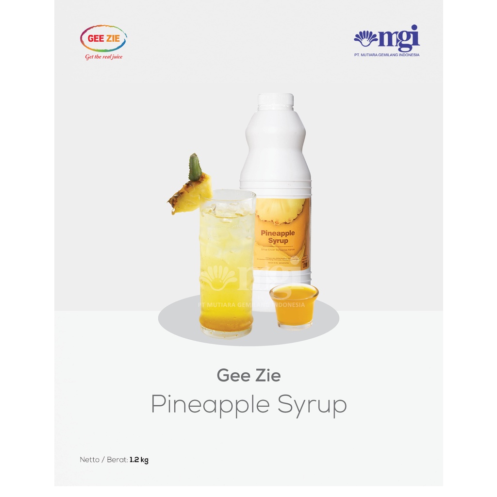 Jual GEE ZIE SYRUP PINEAPPLE | GEE ZIE SIRUP MINUMAN KEKINIAN | SIRUP ...