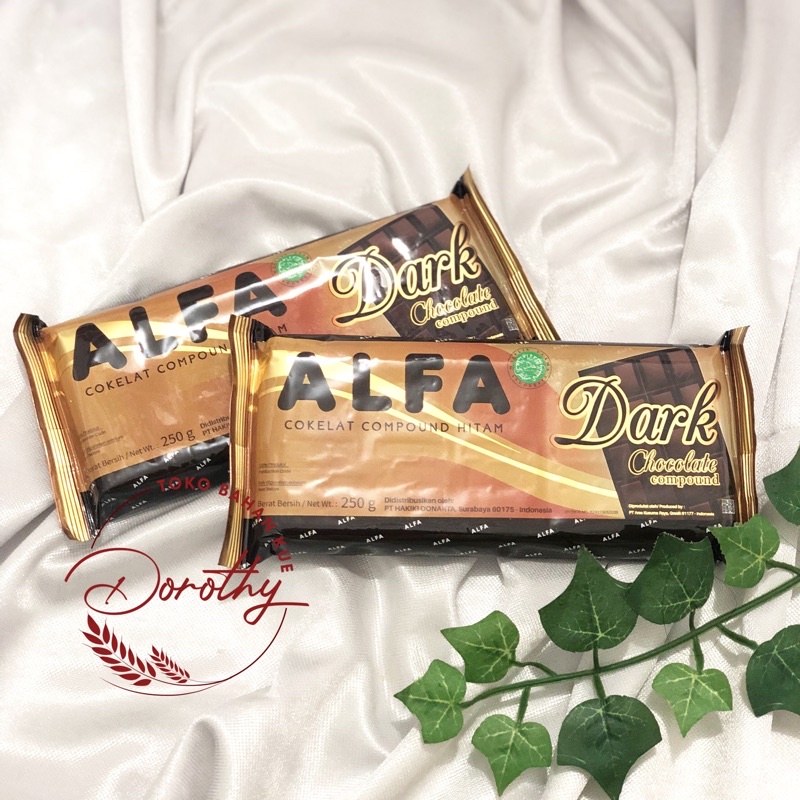 Jual ALFA DARK CHOCOLATE COMPOUND 250 GRAM | Shopee Indonesia