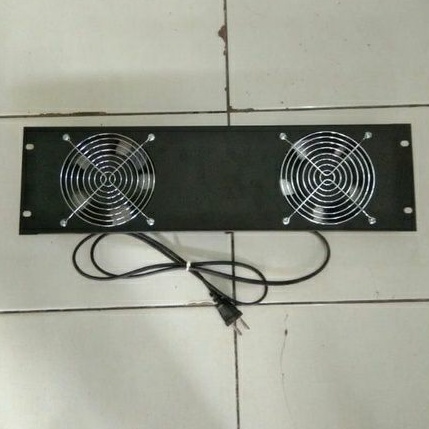 Jual Blower unit 3U | Blower Panel 3U utk rack TOA system (Double Fan ...
