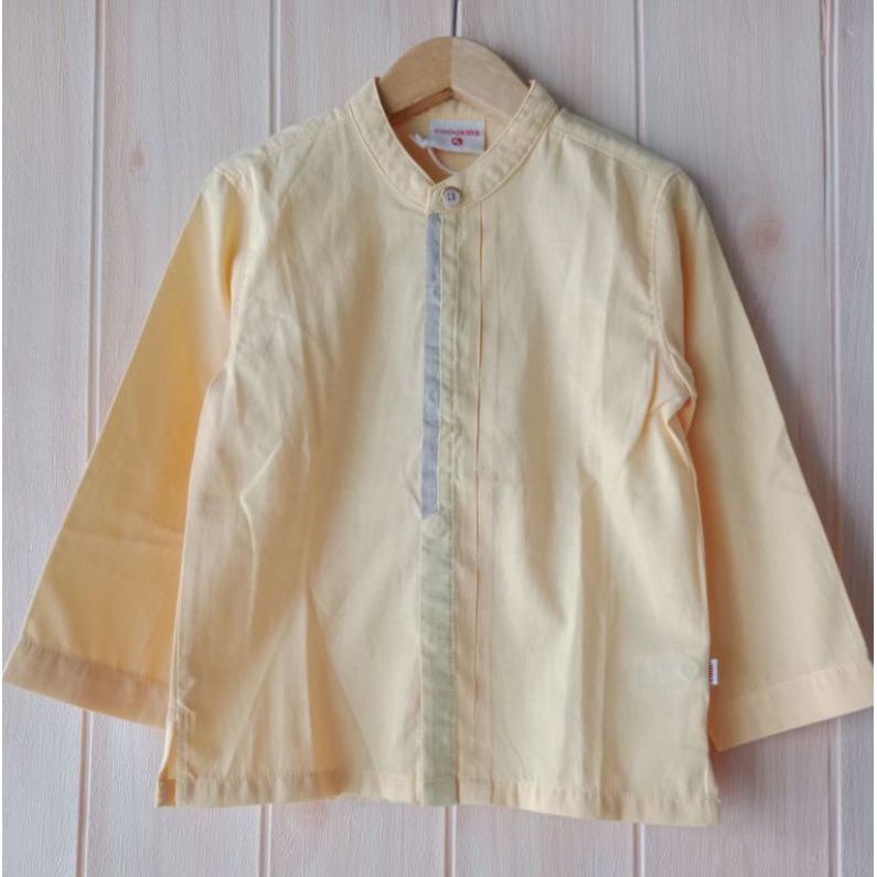 Jual New Arrival Kemeja Koko Kemko Anak Cool Kids Soft Yellow Lengan ...