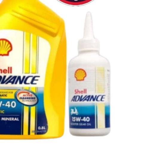 Jual PAKET OLI SHELL ADVANCE MATIC AX5 20W-40 0.8L + OLI GEAR SHELL ...