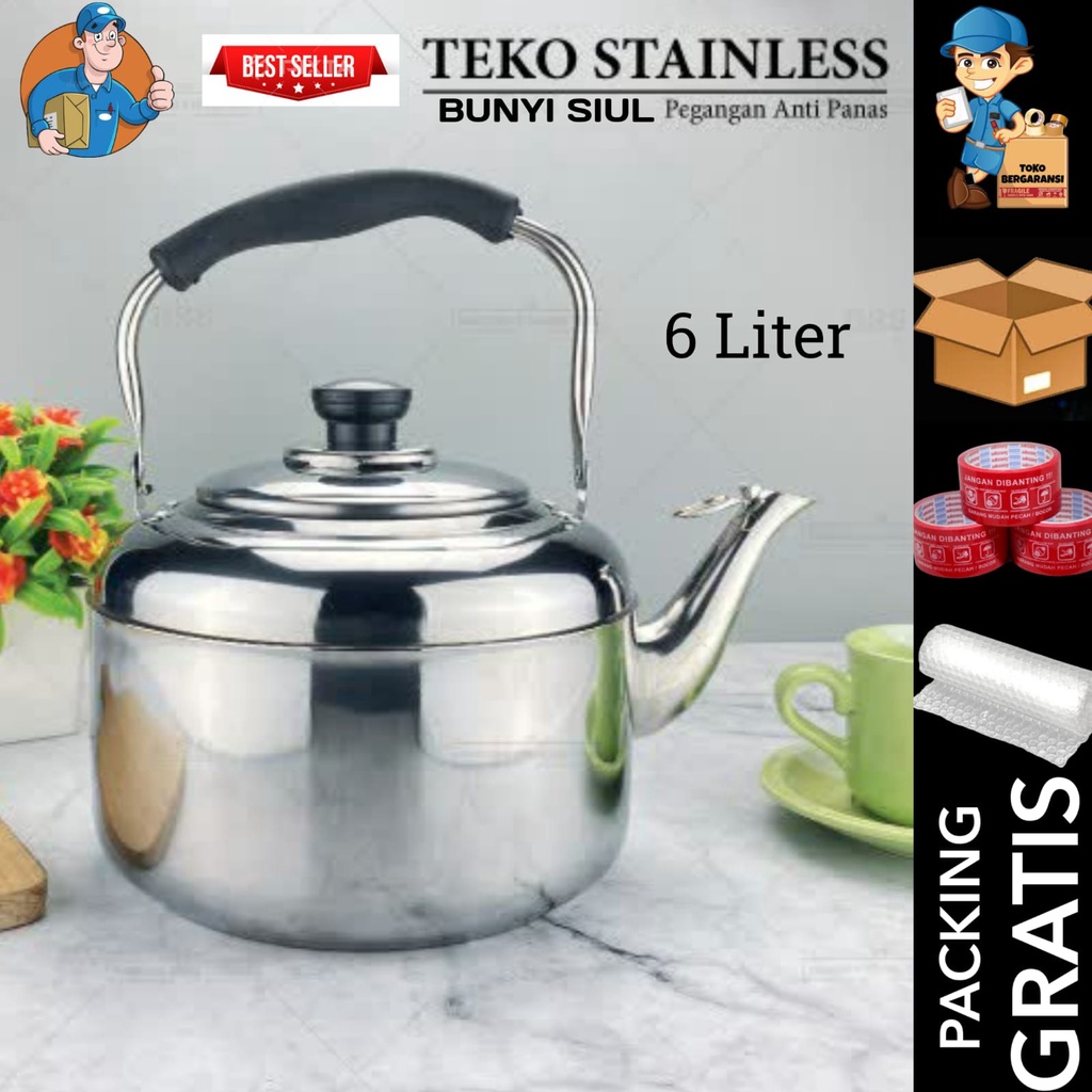 Jual TEKO 6 LITER SIUL TEKO STAINLESS SIUL 6 LITER STAINLESS | Shopee Indonesia
