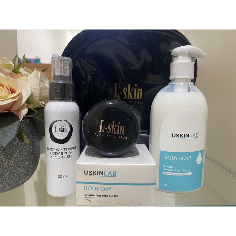 Jual Lskin L Skin paket badan ( dengan day cream dan sabun uskinlab ...