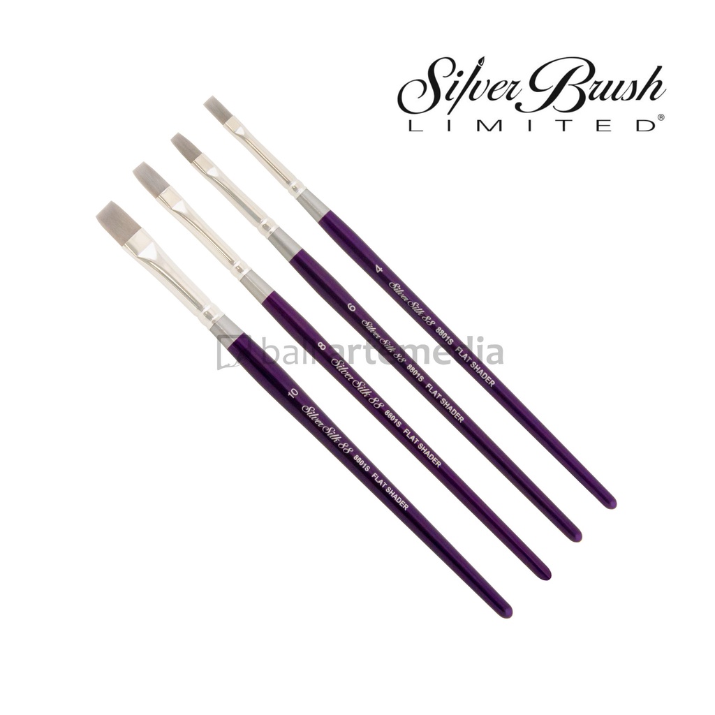 Jual Silver Brush Silk 88 - Flat Shader 8801S | Shopee Indonesia
