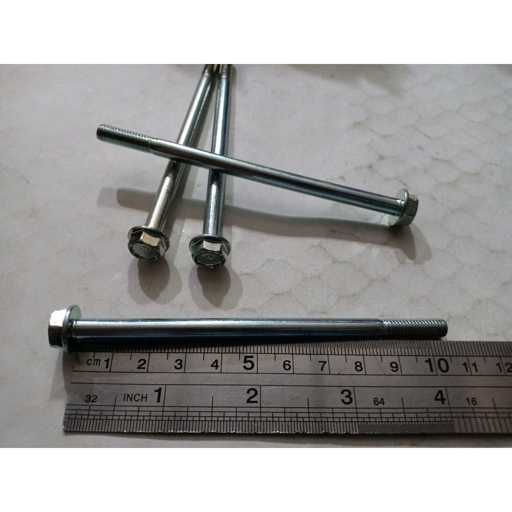 Jual Baut Topi 10 6x105 Putih Flange Bolt | Shopee Indonesia