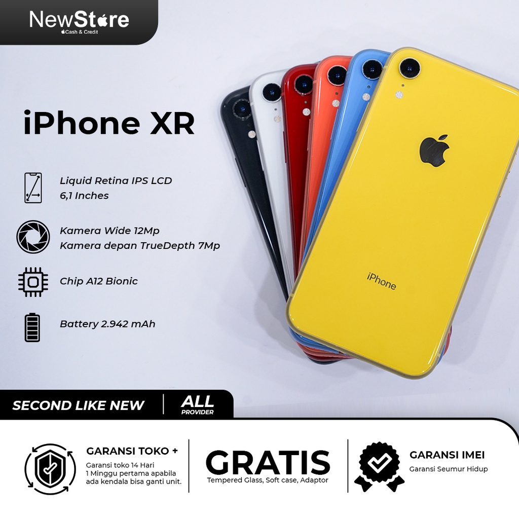 Jual iPhone Xr 64GB - 128GB Second Like New, Fullset & All Provider | Shopee Indonesia