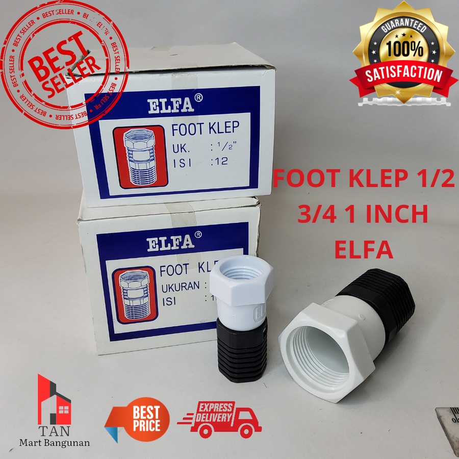 Jual Foot Klep PVC ELFA 1/2 3/4 1 inch Inci FOOTKLEP Valve FootValve ...