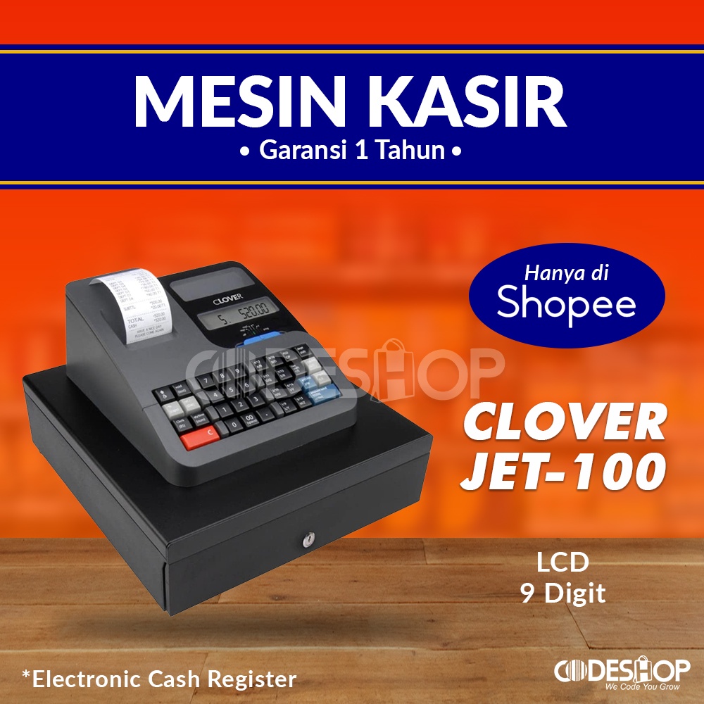 Jual Cash Register Clover Jet-100 Mesin Kasir All in One | Shopee Indonesia