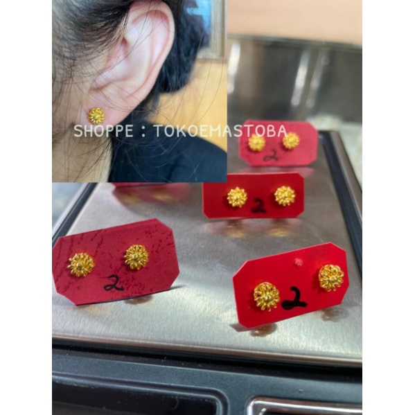 Jual acc anting bunga tanjung mas LM 24 karat 99.9% 2gr | Shopee Indonesia