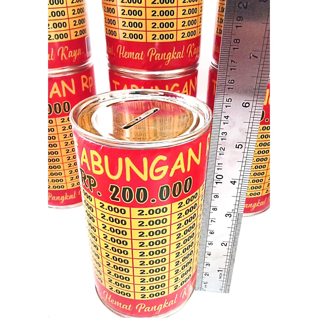 Jual Celengan Kaleng Tabung Besar uk.XL PERMANEN DAN BUKA TUTUP ...