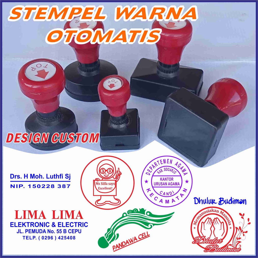 Jual Stempel Flash Warna Otomatis Custom Design | Shopee Indonesia