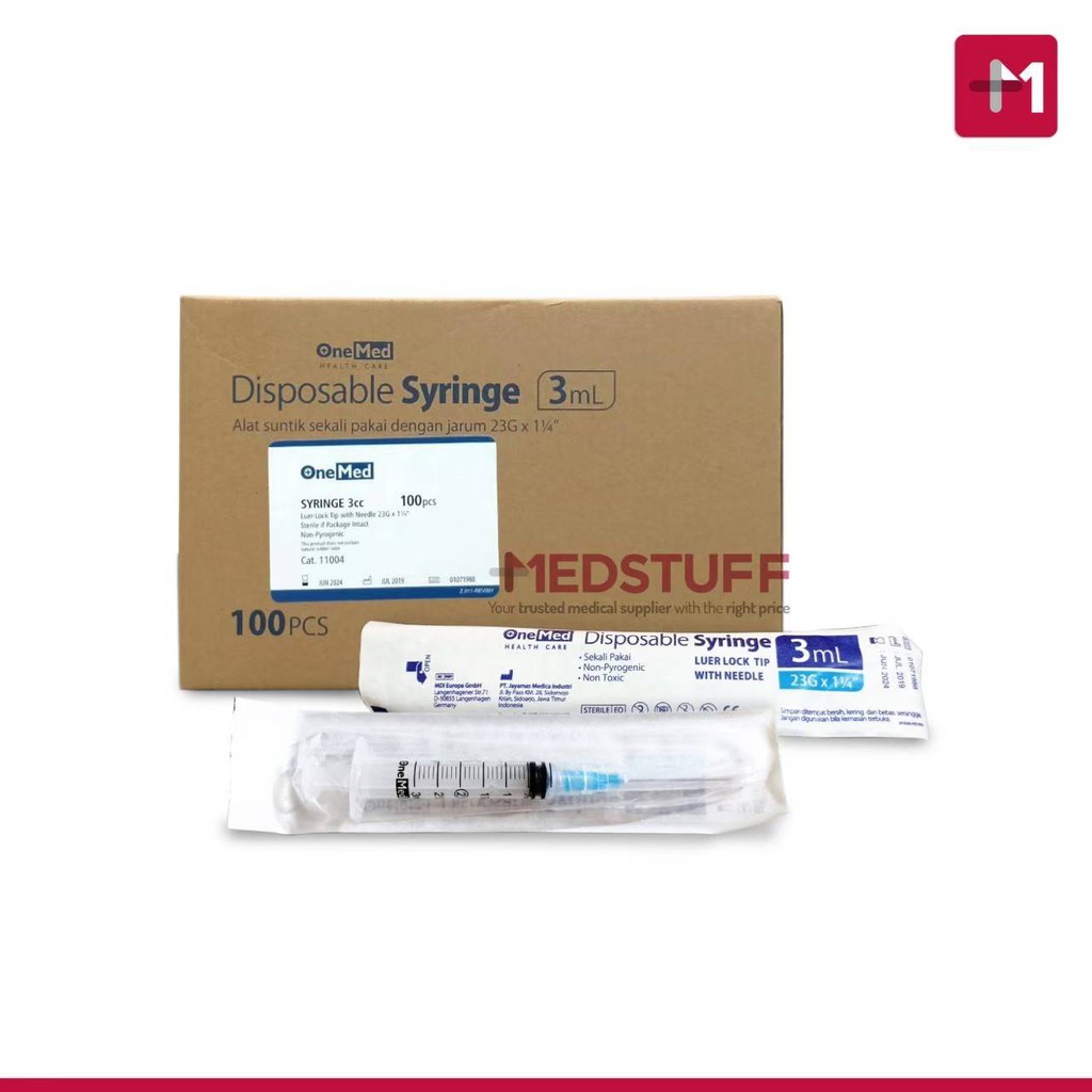 Jual Syringe Onemed 3cc Jarum Suntik 3cc Spuit 3cc Onemed | Shopee ...