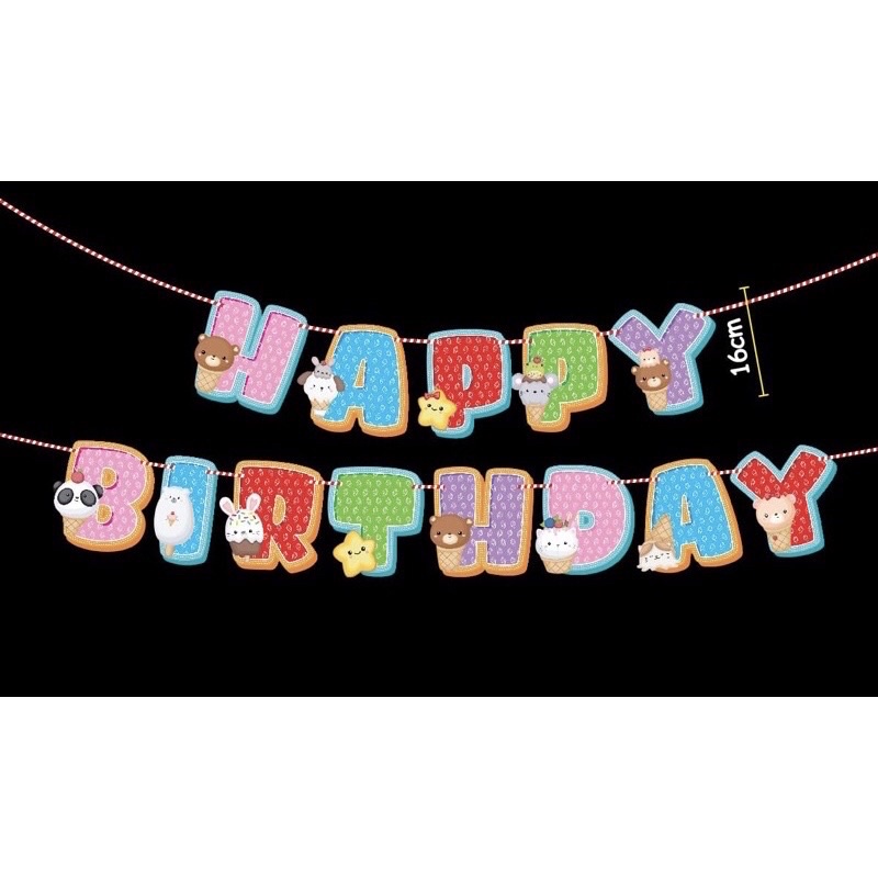 Jual BANNER HBD ANIMAL ICE CREAM | Shopee Indonesia