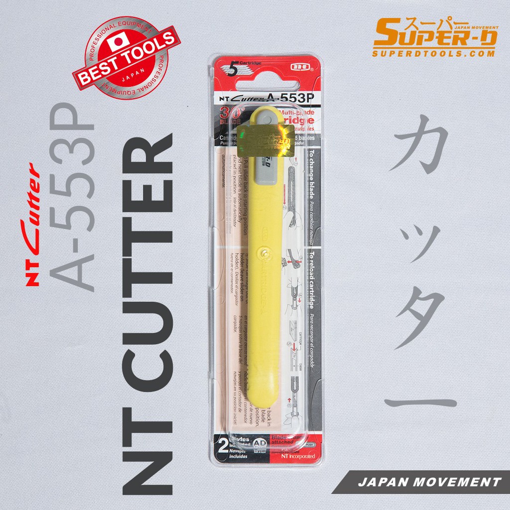 Jual NT Cutter A-553P Mata Kater Tajam Blade 30D Made in Japan ORIGINAL ...