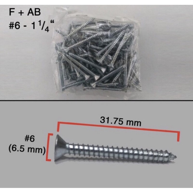 Jual (#6 x 3 cm) Taping Screw Sekrup Skrup Kayu FH + (100 PCS) | Shopee Indonesia