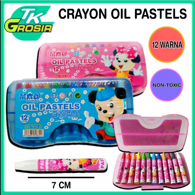 Jual crayon oil pastel/krayon 12 warna /krayon oil pastel/crayon warna ...