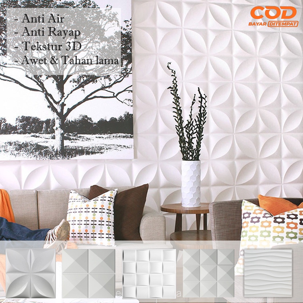 Jual PROMO - TERMURAH WALL PANEL 3D PVC WALLPANEL 3D WALLPAPER DINDING ...