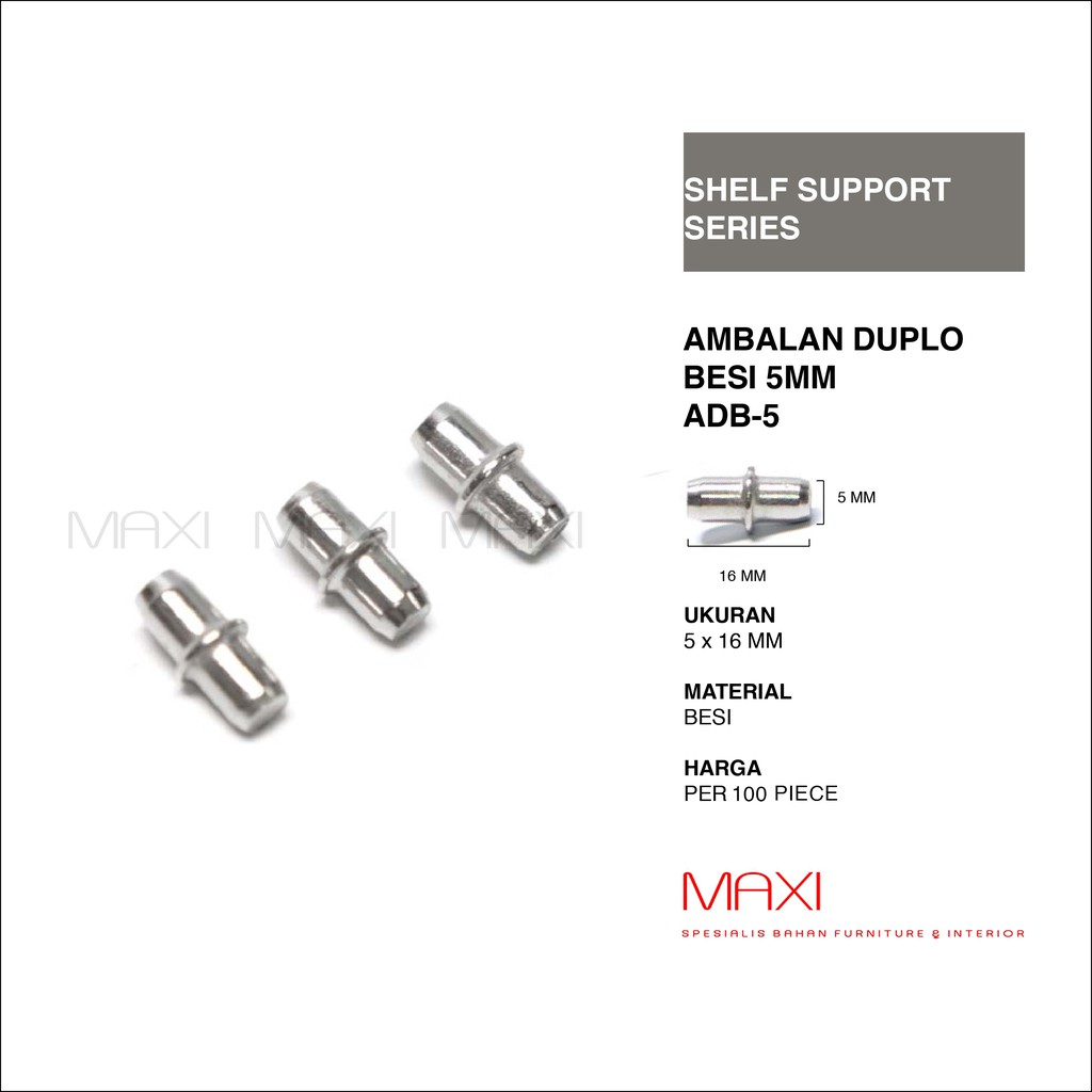 Jual 100 x Ambalan Duplo Besi ADB-5 / Pen Besi | Shopee Indonesia