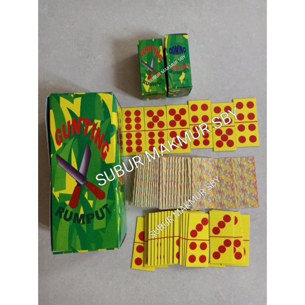 Jual (10 Set Game) GROSIR Kartu Domino Cap GUNTING RUMPUT ASLI Termurah ...