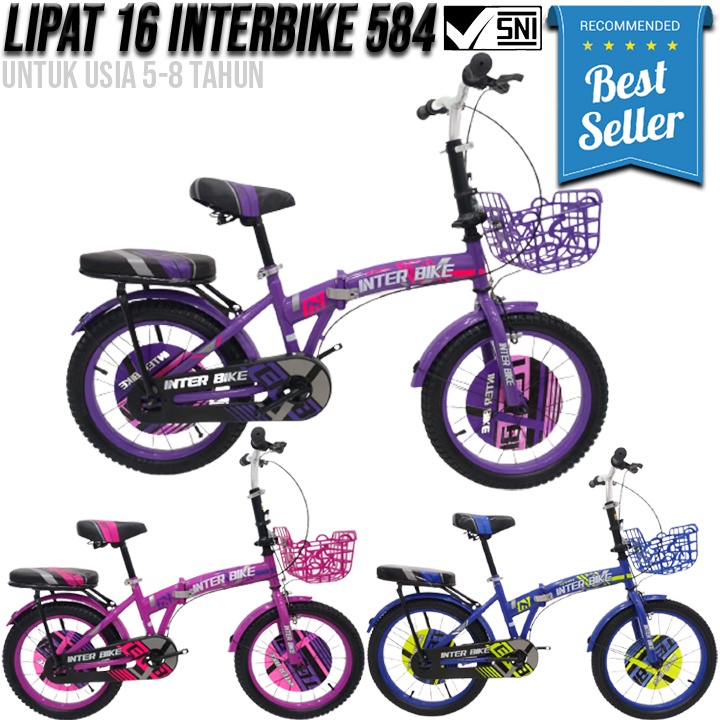 Jual Sepeda Lipat 16 Inch Interbike FD-584 | Shopee Indonesia