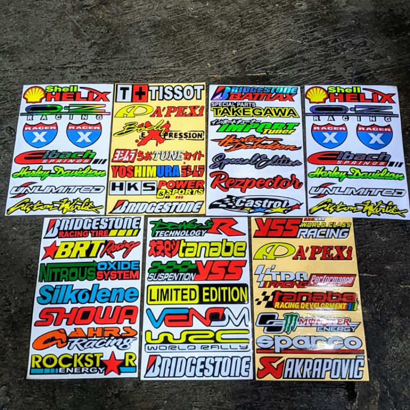 Jual STIKER CUTTING PAPANAN SPONSOR MOTO GP ISI 7 PCS - STIKER MOTOR ...