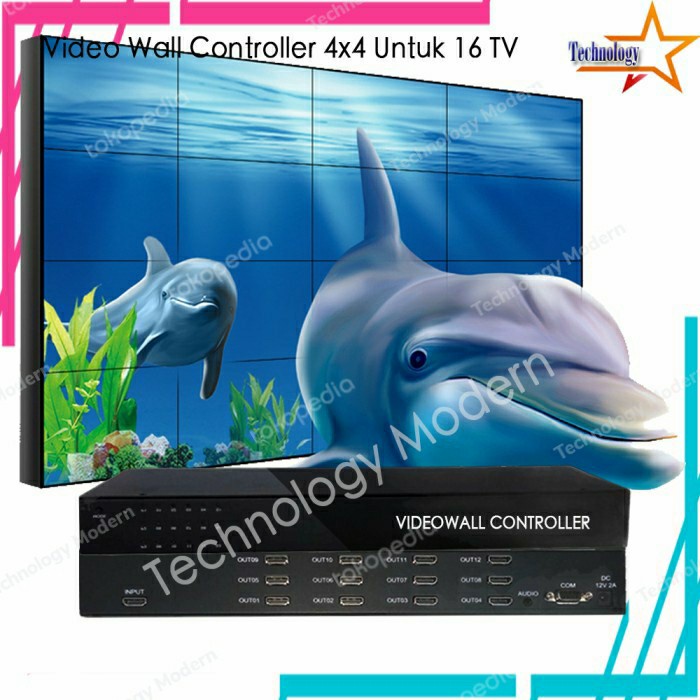 Jual 4K HDMI Video wall Controller 4x4 Untuk 16 TV (Menjadi 1 Gambar ...