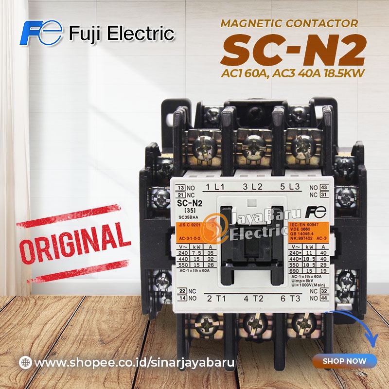 Jual Kontaktor / Contactor Fuji SC-N2 SCN2 110V 220V 380V AC Coil | Shopee Indonesia