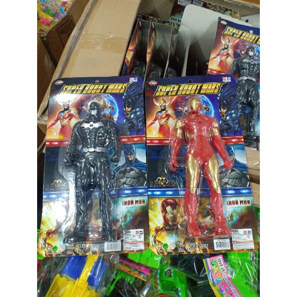 Jual HM - MAINAN Anak SUPER ROBOT WARS BATMAN IRONMAN MERAH HITAM ...