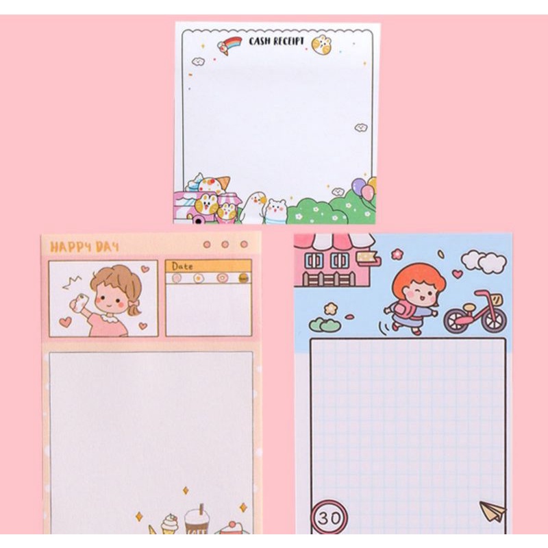 Jual [HARGA PER 10 LEMBAR] Sticky Notes Lucu Unik Kado Planner Memo ...