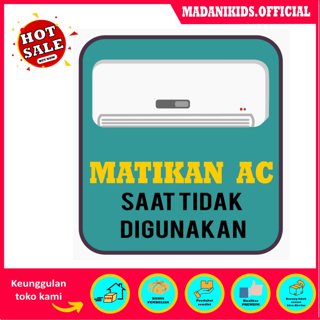 Jual STIKER MATIKAN AC/STIKER PETUNJUK MURAH | Shopee Indonesia