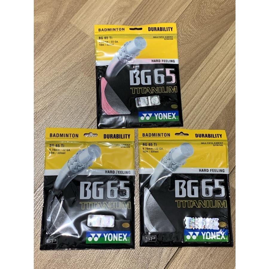 Jual SENAR BADMINTON YONEX BG65 TI - BG 65 TITANIUM ORIGINAL | Shopee ...