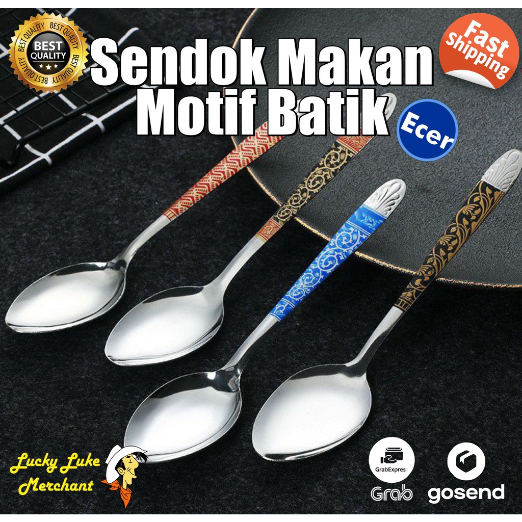 Jual Sendok Makan Motif Batik Table Spoon Alumunium Tebal Qualitas ...