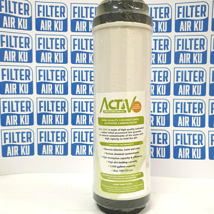 Jual Air-Keran-Filter- Filter Air/ Saringan Air / Gac Activ 10" (Granular Activated Carbon ...