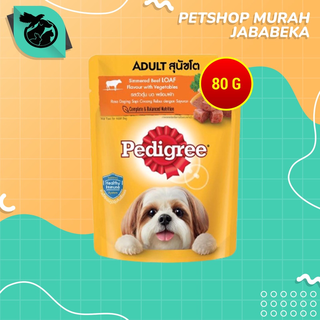 Jual Pedigree Pouch dog food All variant 80gr / Sachet makanan basah ...