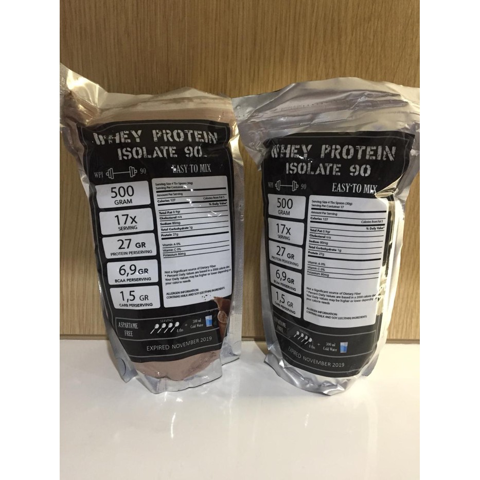 Jual Whey Protein Isolate WPI 90 100% Whey Chocolate / Susu Protein 500 ...