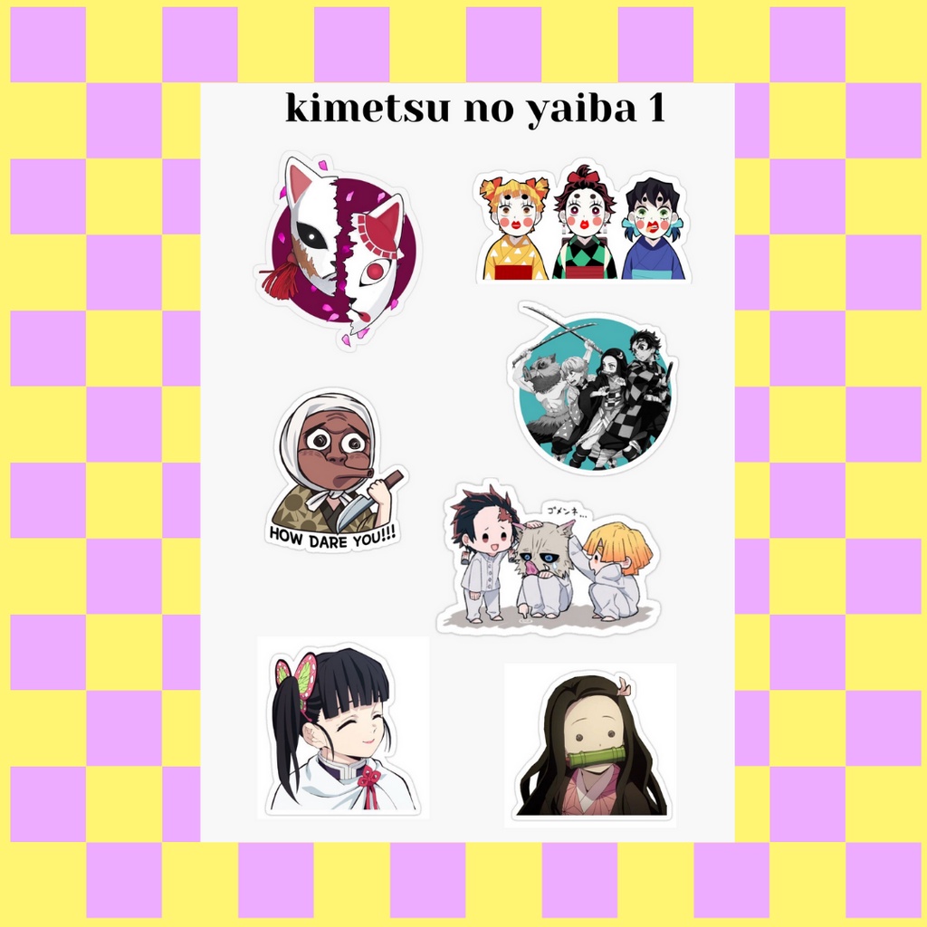 Jual Sticker Anime Kimetsu no Yaiba / Demon Slayer Cutting | Shopee ...