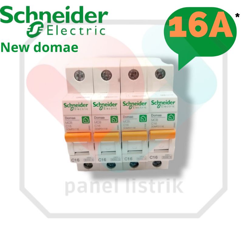 Jual Schneider MCB Domae 1 Phase 16 Amp sekring listrik 1p 16ampere Mini Circuit Breaker Listrik ...