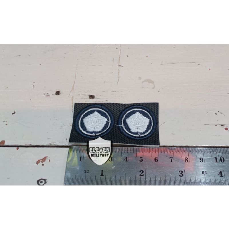 Jual BORDIR TIMBUL MONOGRAM SATPAM WARNA BIRU | Shopee Indonesia