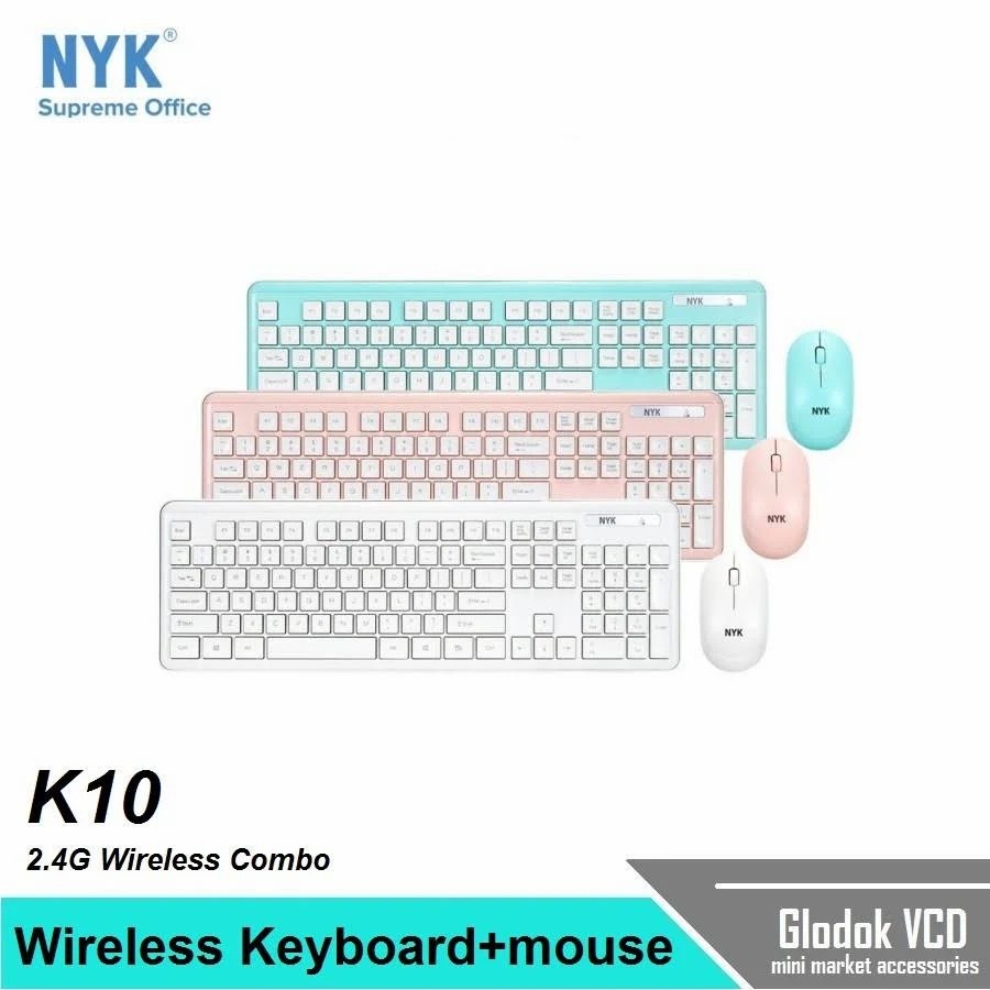 Jual NYK Keyboard + Mouse WIreless K10 K-10 Keymouse | Shopee Indonesia