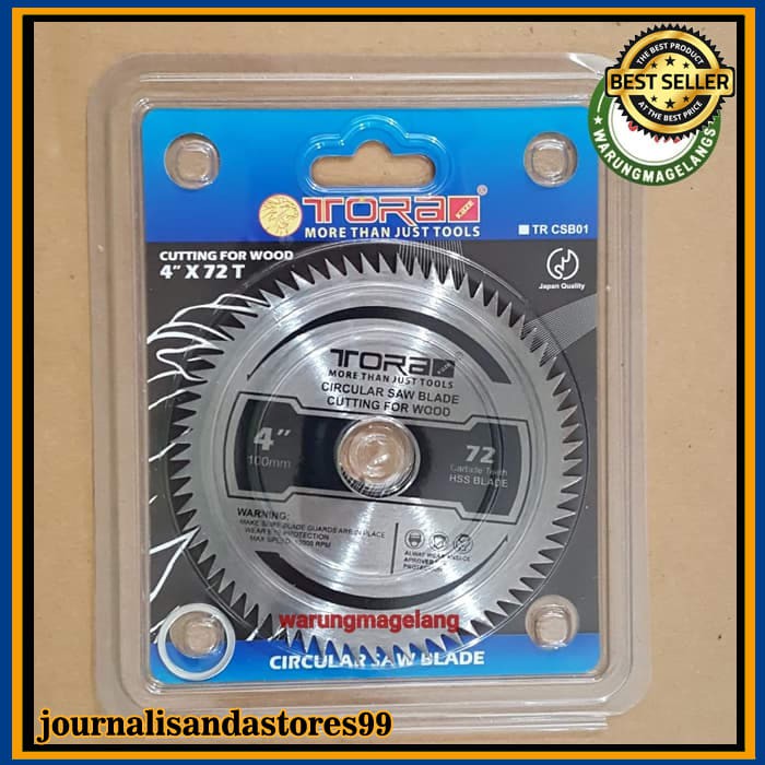 Jual Mata Pisau Kayu Circle Circular Saw 4 Inch 72T Tora Wood Circular ...
