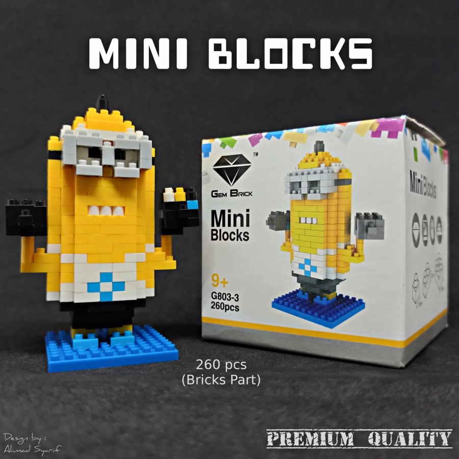 Jual OBRAL Minion Micro Bricks Nano Block - Mainan Edukasi Anak Brick ...