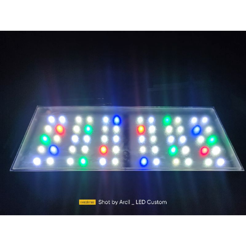 Jual Lampu LED HPL diy 60watt 45cm lebar 18cm, cover akrilik mewah ...