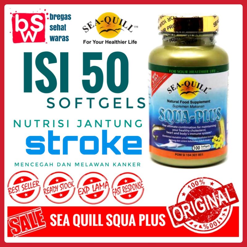 Jual SEAQUILL SQUA PLUS 50-SEA QUILL-OMEGA 3 6 SALMON-EVENING PRIMROSE ...