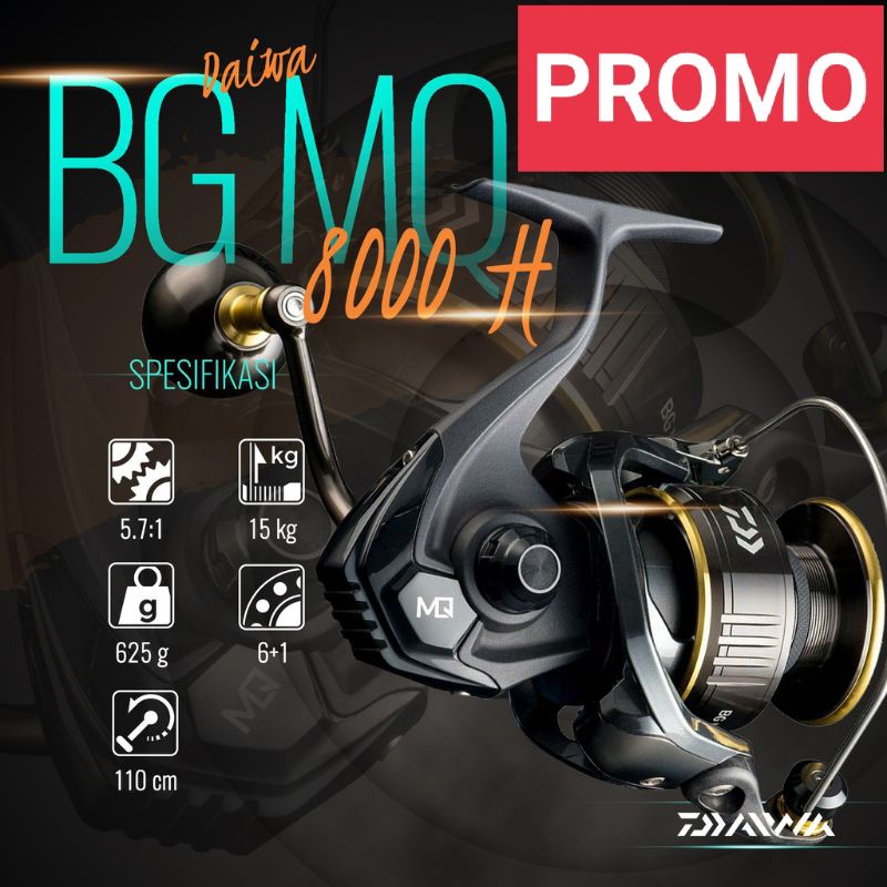 Jual Reel Pancing Spinning Daiwa BG MQ ARK Model 2021, Reel Daiwa BG MQ ARK 5000D - 6000D ...