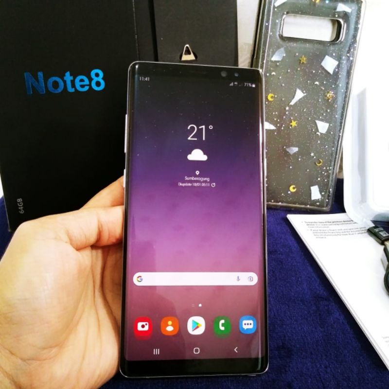 Jual SAMSUNG GALAXY NOTE 8 DUAL SIM EX SEIN FULLSET | Shopee Indonesia