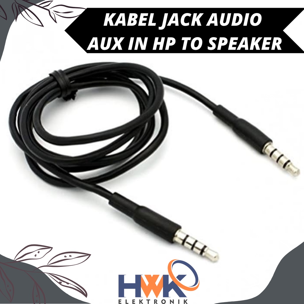 Jual KABEL JACK AUDIO AUX MENGHUBUNGKAN HP KE SPEAKER PANJANG 1,5 METER ...