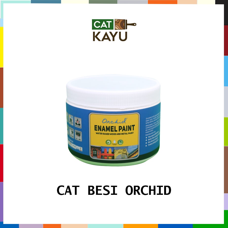 Jual Cat Besi Orchid Enamel Paint 400gr Cup Waterbased Cat Besi dan ...